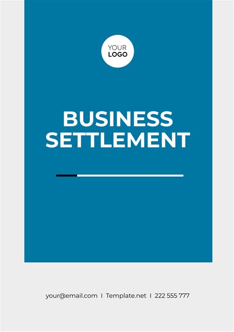 Free Business Settlement Template To Edit Online