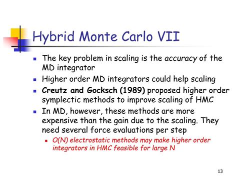 PPT Improved Hybrid Monte Carlo Method For Conformational Sampling PowerPoint Presentation