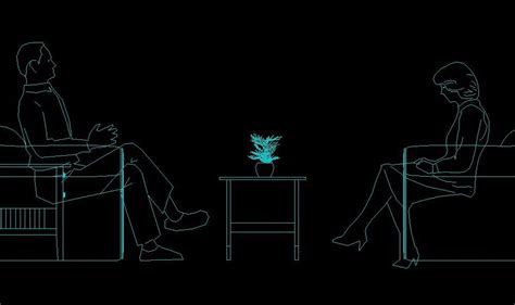 Man And Woman Sitting Speaking Human Figure Side View Elevation 2D DWG Block For AutoCAD