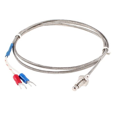 K Type Thermocouple Probe Temperature Sensor 6mm Thread 1m 3 3ft Robocraze