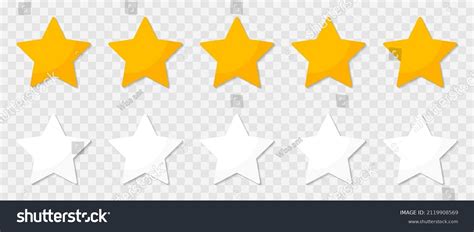 Five Stars Isolated On Transparent Background Stock Vector Royalty Free Shutterstock