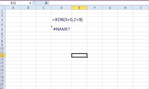 Excel 2010 How To Make Xor Formula Works Microsoft Qanda