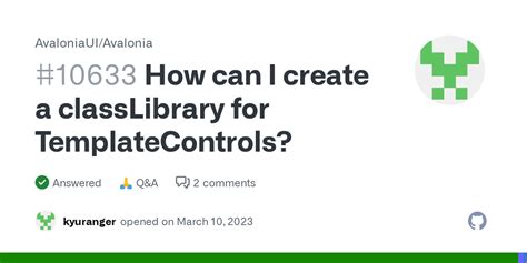 How Can I Create A Classlibrary For Templatecontrols · Avaloniaui