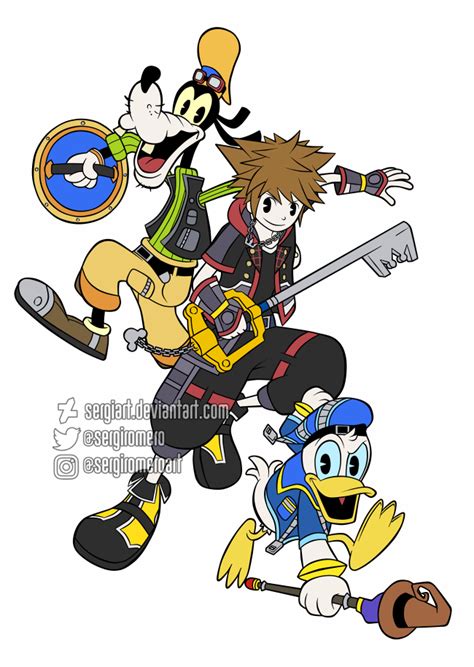 Kingdom Hearts 3 Sora Donald And Goofy By Sergiart On Deviantart