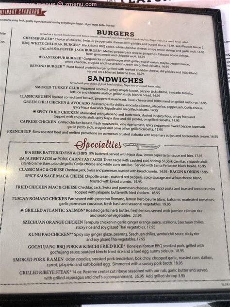 Online Menu Of Thirsty Lion Gastropub Desert Ridge Restaurant