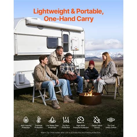 Portable Propane Water Heater 6l Tankless With Accessory Regulator For