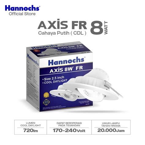 Jual Hannochs Lampu Downlight Led Axis Watt Fr Cahaya Putih