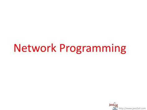 Network Programming In Java Ppt Pptx