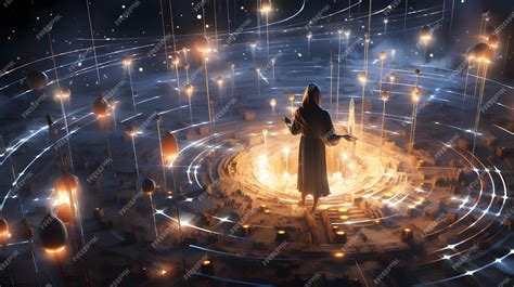 Premium Ai Image A Tech Wizard Exploring Complex Data Structures In A