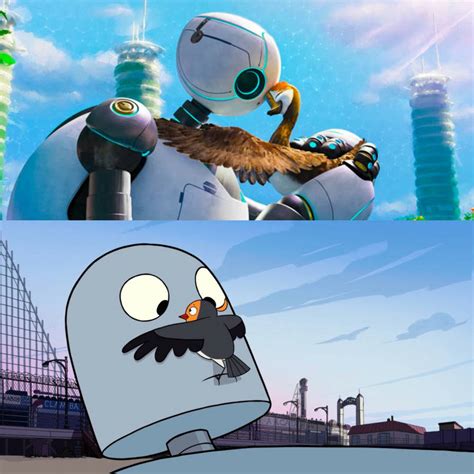 The Wild Robot X Robot Dreams Bird Hugging By Oliviarosesmith On Deviantart