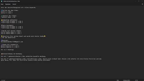create templates for youtube descriptions efficiently