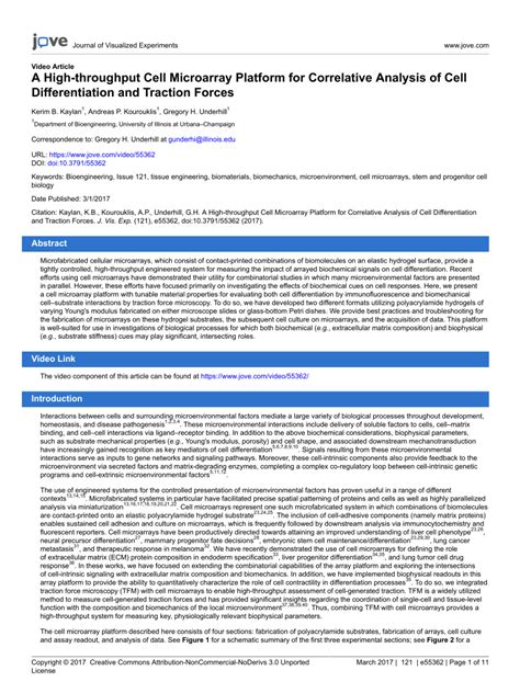 Pdf A High Throughput Cell Microarray Platform For Correlative