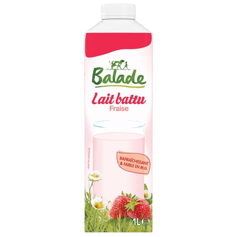 Lait Battu Fraise Produits Balade