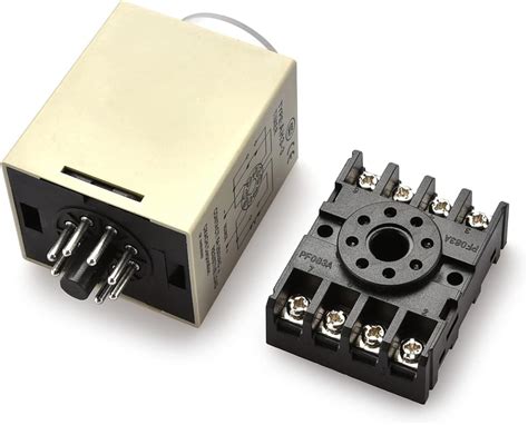 Buy Baomain Time Relay AH DC V S Seconds Timer Power ON Delay With Base Socket Online