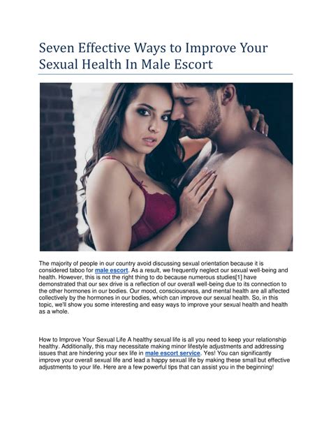 PPT Seven Effective Ways To Improve Your Sexual Health In Male Escort PowerPoint Presentation