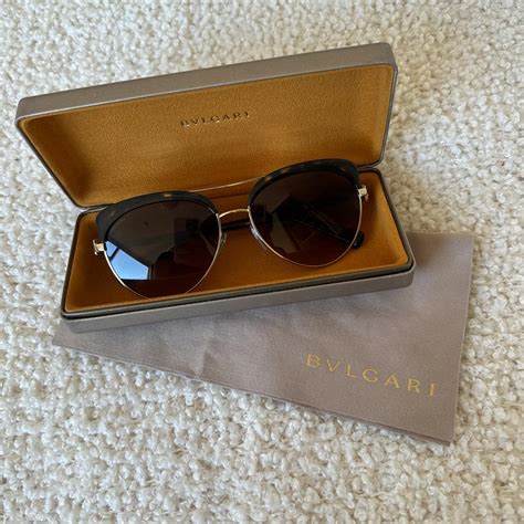 Bvlgari Sunglasses Aviator Style Complete With Box Depop