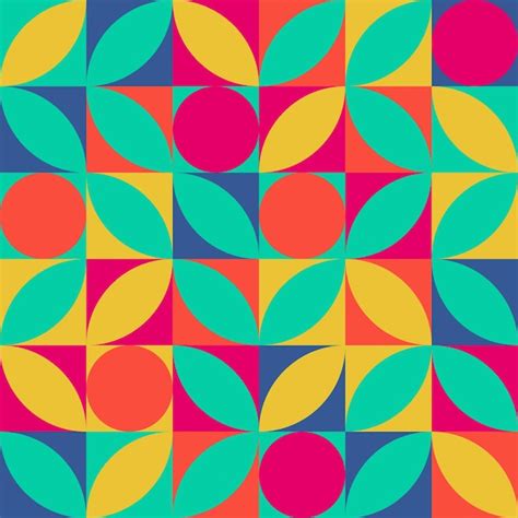 Premium Vector Bauhaus Abstract Seamless Pattern