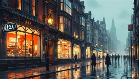 Free Rainy Victorian Shops Image Anime Manga Victorian Download