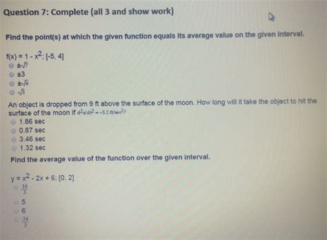 Solved Find The Point S At Which The Given Function Equals Chegg