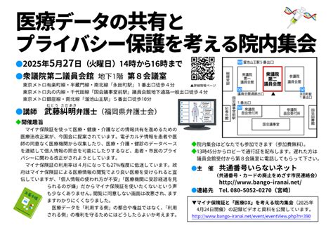 マイナ保険証を押し付けるな！健康保険証をなくすな 5 共通番号（マイナンバー）いらないネットブログ