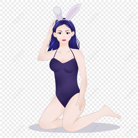 토끼 일러스트 걸 섹시 캐릭터 사람 케어 섹시한 Png 일러스트 무료 다운로드 Lovepik