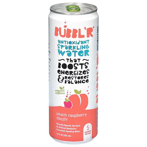 Bubblr Peach Rasberry Dazzlr Antioxidant Sparkling Water 24 Pack12