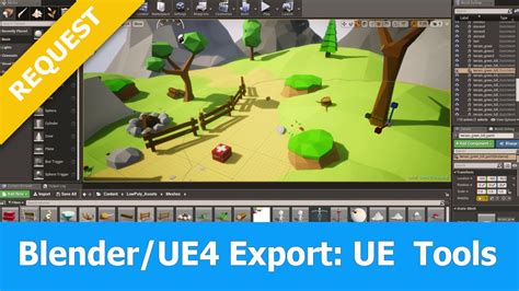 blender export to unreal engine 4 ue tools addon youtube
