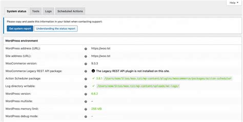 Understanding The Woocommerce System Status Report Documentation