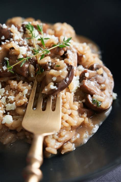 Creamy Portobello And Porcini Mushroom Risotto Josie Nina