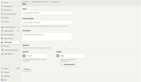 Creating An Experiment Docs Posthog