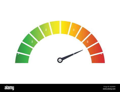 Speedometer With Speed Indicator On White Background Stock Vector Image