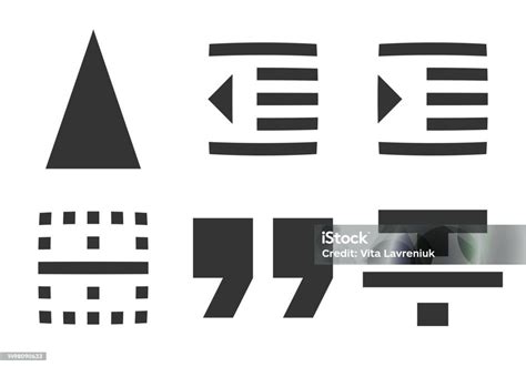 6 아이콘 편집기 세트 현대적인 얇은 선 아이콘입니다 격리 된 표지판의 윤곽을 그립니다 선형 기호가 설정되었습니다 검사 보기에 대한 스톡 벡터 아트 및 기타 이미지 Istock