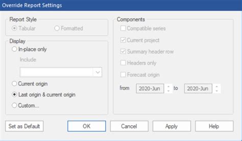 Working With Override Sets