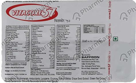 Buy Vitacore 57 Strip Of 10 Tablets Online At Flat 15 Off Pharmeasy