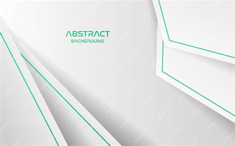 Premium Vector Abstract White Green Line Color With Overlap Layers Background Eps10 Vector