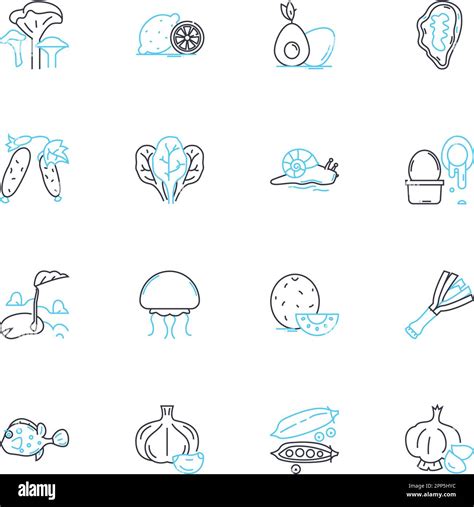 Zero Waste Linear Icons Set Sustainability Recycling Composting Reusable Minimalism