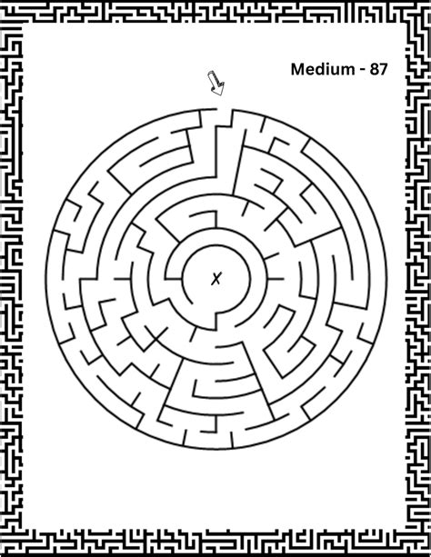 Endless Mazes 100 Maze Puzzle Printable Book Medium Maze Puzzles For