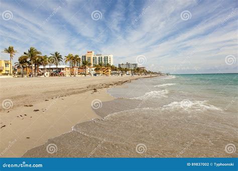 Playa De Hollywood La Florida Fotografía Editorial Imagen De Paseo