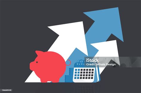 돼지 저금통 아이콘 동전 달력 및 성장 화살표 그래프와 바 저축 미래에 투자 또는 돈을 절약하거나 은행 예금 개념을 엽니 다 플랫 스타일 개체입니다 공간을 복사합니다 벡터