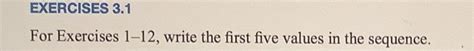 Solved Exercises 31 For Exercises 1 12 Write The First