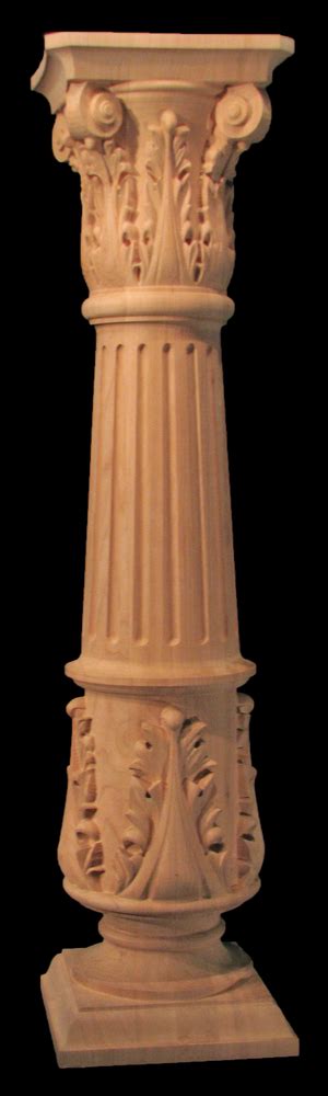 Column Acanthus And Fluting 8 Round