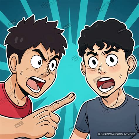ai创作图两个对话的人插画 兄弟卡通图标 卡通男孩搞笑趣图 父子插画 划重点漫画插图插画 好朋友插画 赞扬赞美漫画图片 青春年少校园漫画人物