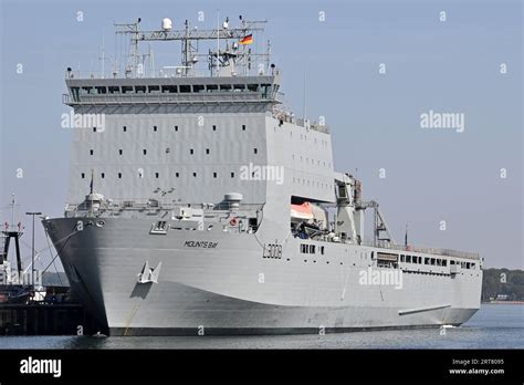 Rfas Bay Class Landing Ship Dock Mounts Bay At The Kiel Naval Base