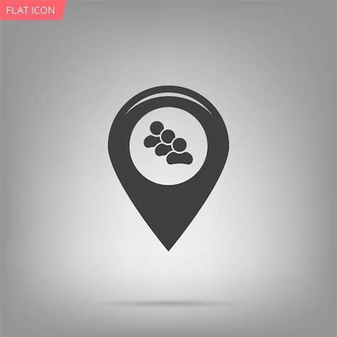 Premium Vector Map Pointer With Man Icon Vector Illustration