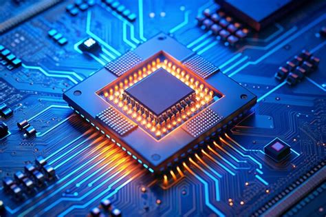 Premium Photo Powerful Computer Processor Microchip With The Word Representing Artificial