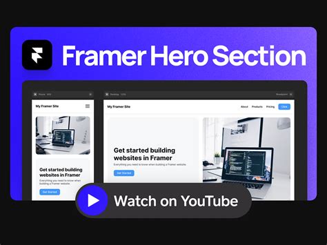 Create A Website Hero Section In Framer Youtube Tutorial By Soren Iverson On Dribbble