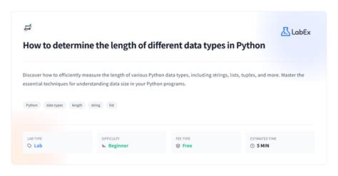How To Determine The Length Of Different Data Types In Python Labex
