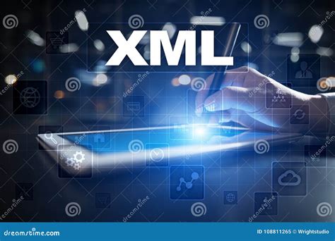 Xml Web Development Internet And Technology Concept Stock Image