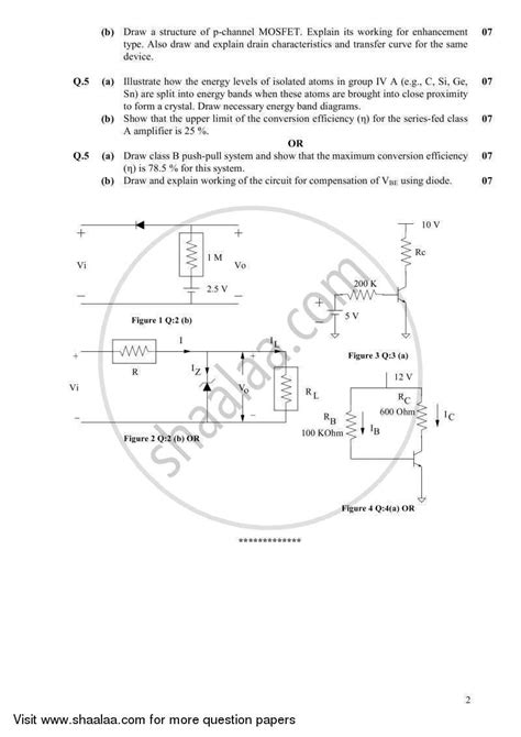 Basic Electronics 2010 2011 Bachelor Of Engineering In Bio Medical Engineering Semester 3 Se
