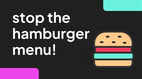 Forget The Hamburger Menu Use A Horizontal Scrolling Menu Youtube